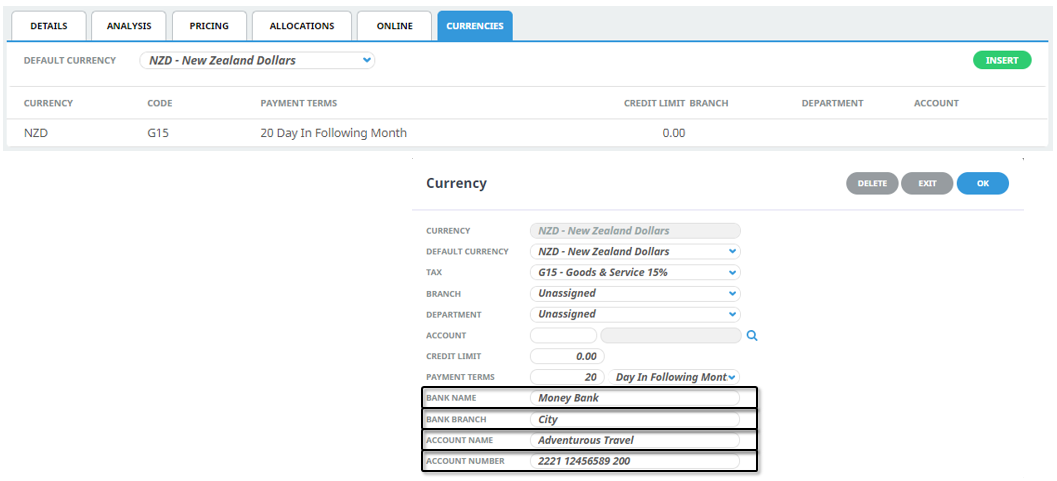 Agent/Debtor Substitution Codes